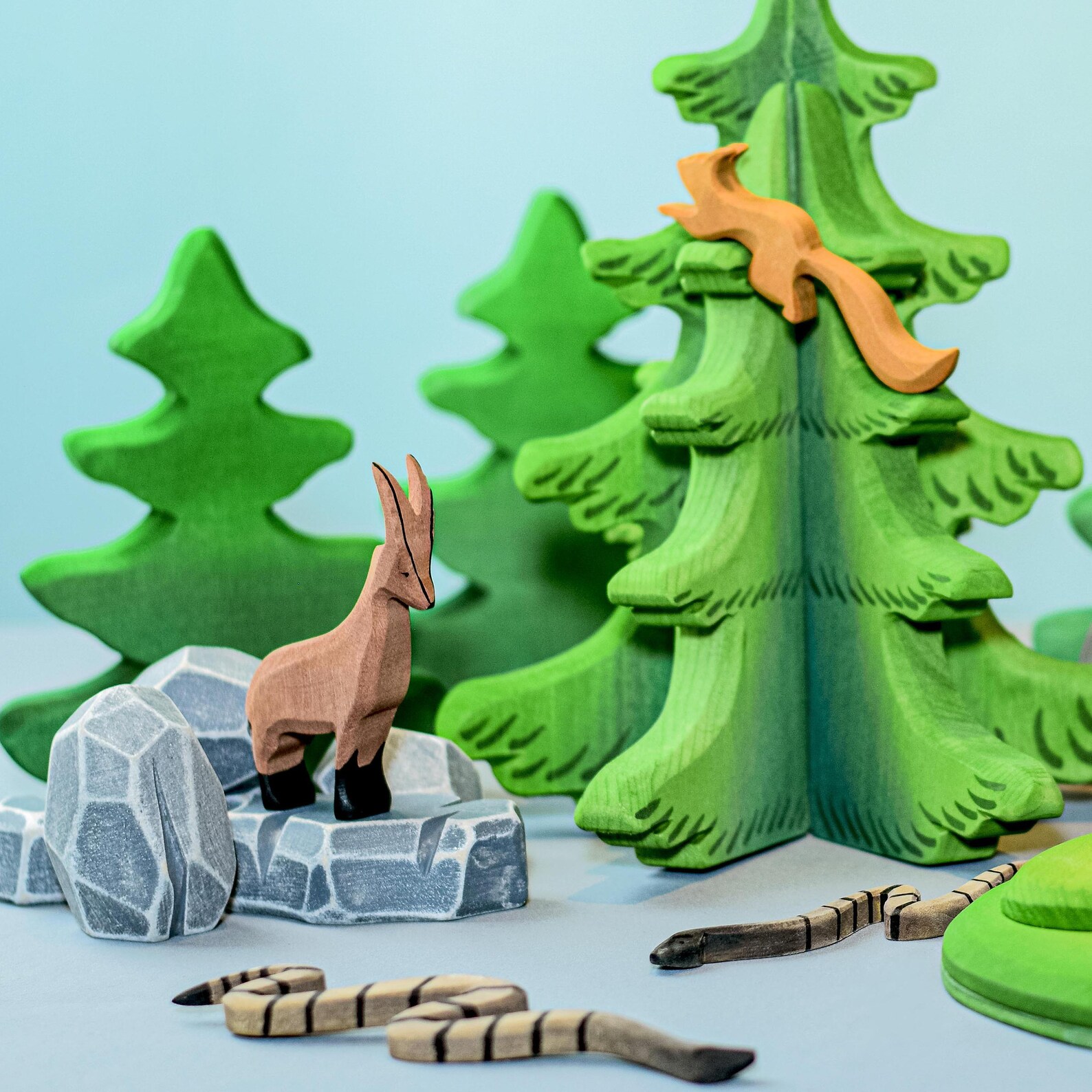 Large Green Sugar Pine | Eco-friendly Waldorf Tree | Handmade Wooden ...