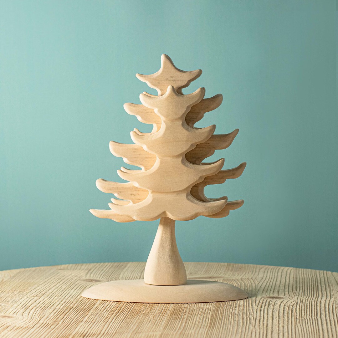 Unpainted Large Wooden Spruce | Montessori Approved | Handmade Waldorf ...