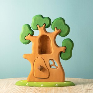 Waldorf Wooden Fairy House | Handcrafted Tree House | Wooden Doll House ...