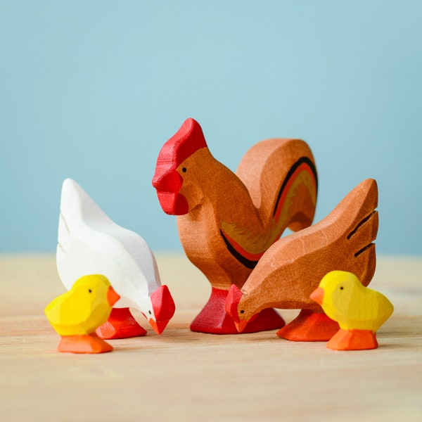 Wooden Chickens - Etsy