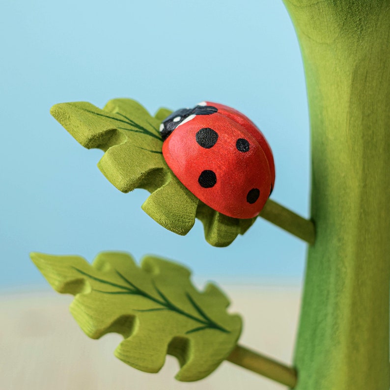 Artisan Wooden Ladybug Figure - Handmade, Eco-friendly Waldorf Toy - Etsy