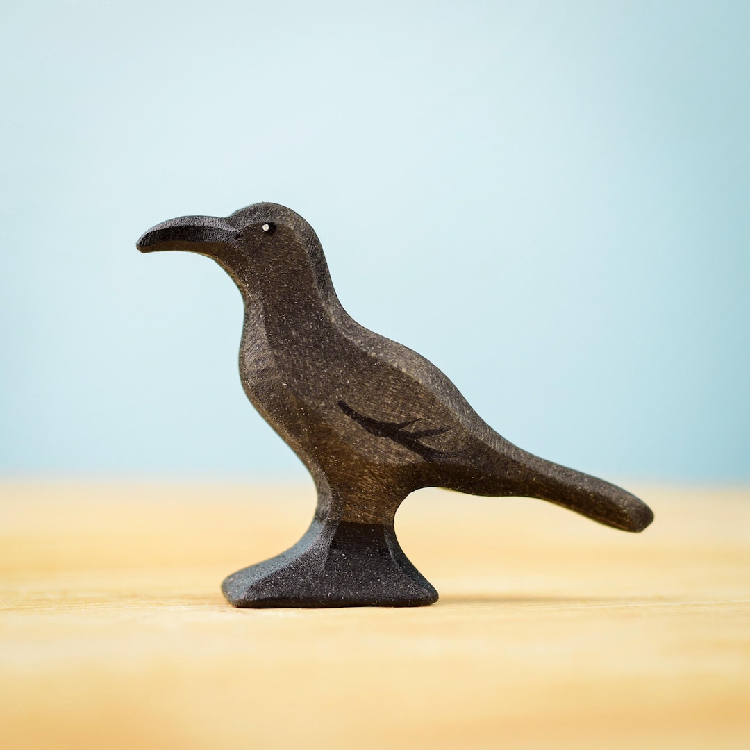 Handmade Lime Wood Raven | Waldorf Montessori Toy - Etsy