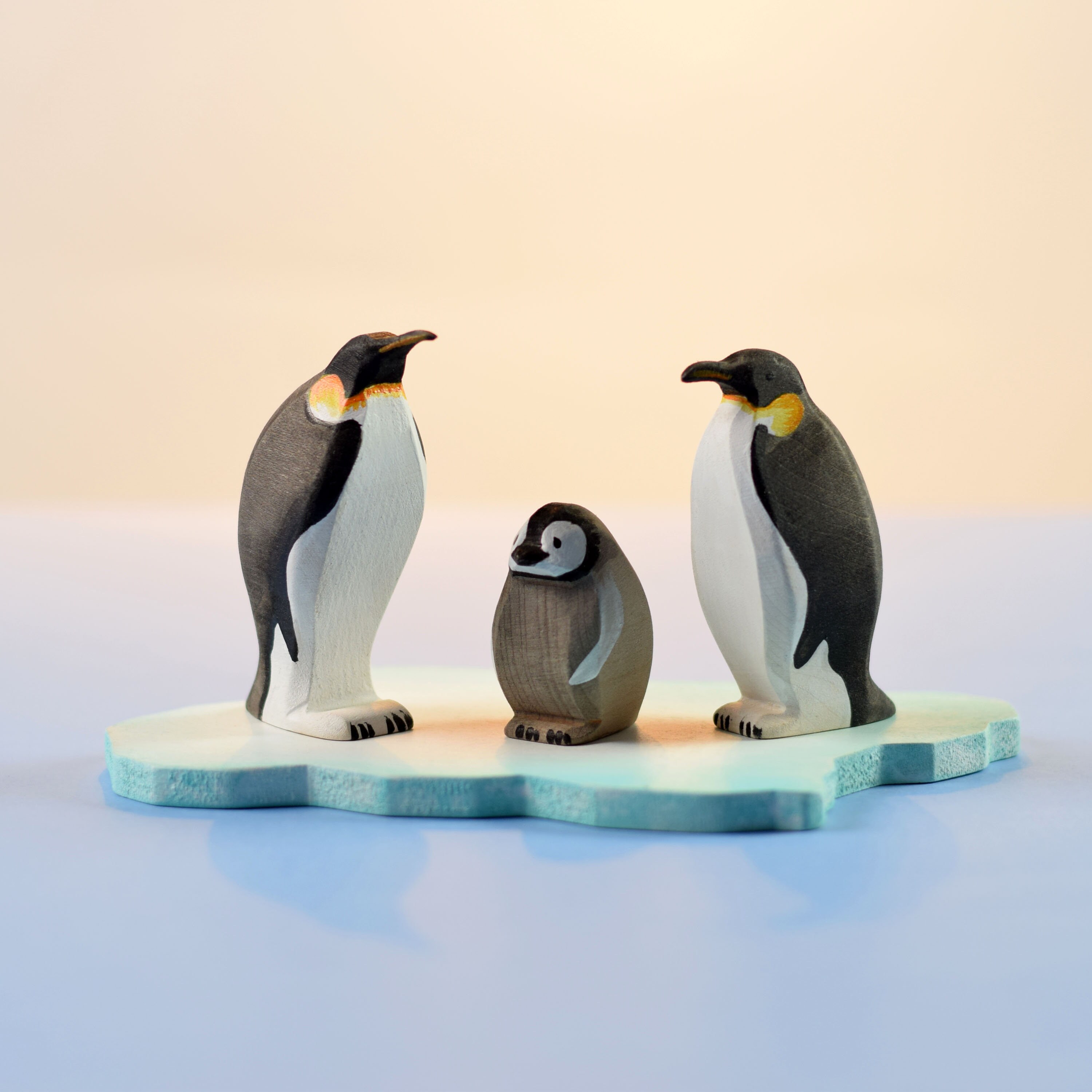 Emperor Penguin Family Wooden Animal | Waldorf Inspired | Handmade With ...