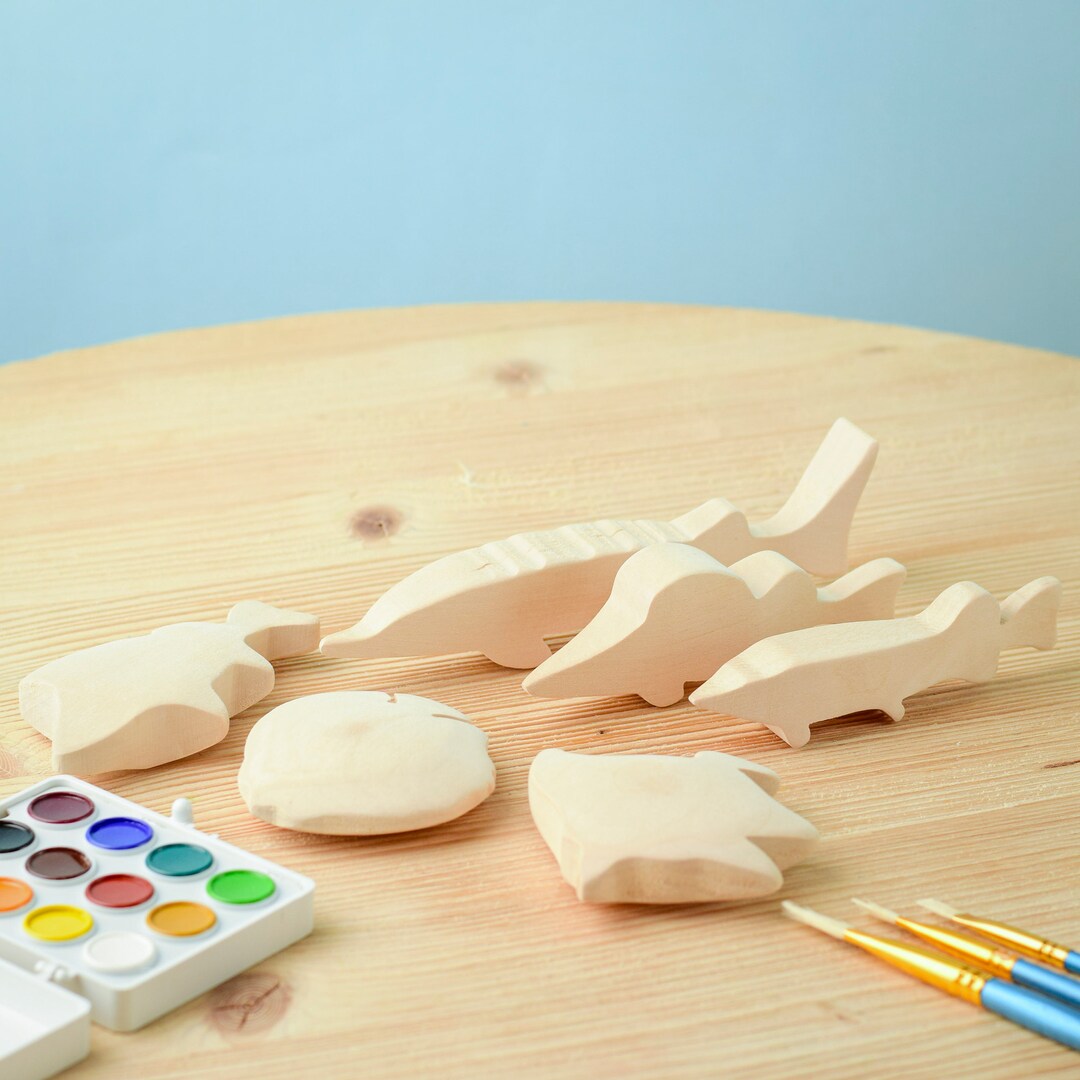 Handmade Wooden Fish Toys for Painting | Eco Waldorf Toy - Etsy