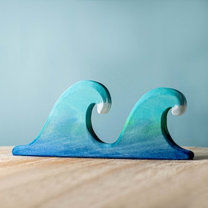 Montessori Wooden Water Waves Toy With Safe Paint | Non-toxic - Etsy