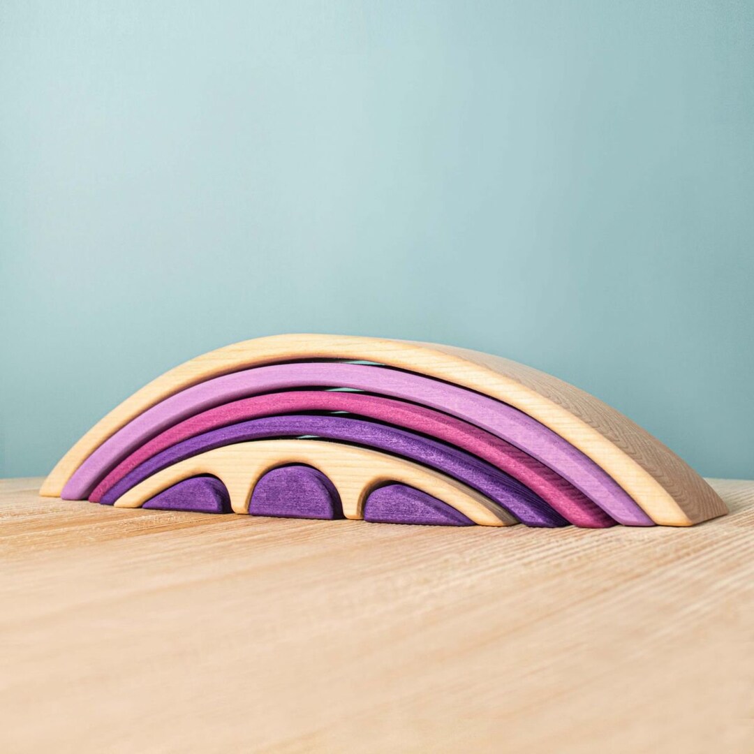Handmade Bridges Stacker Toy | Waldorf & Montessori Inspired Wooden ...