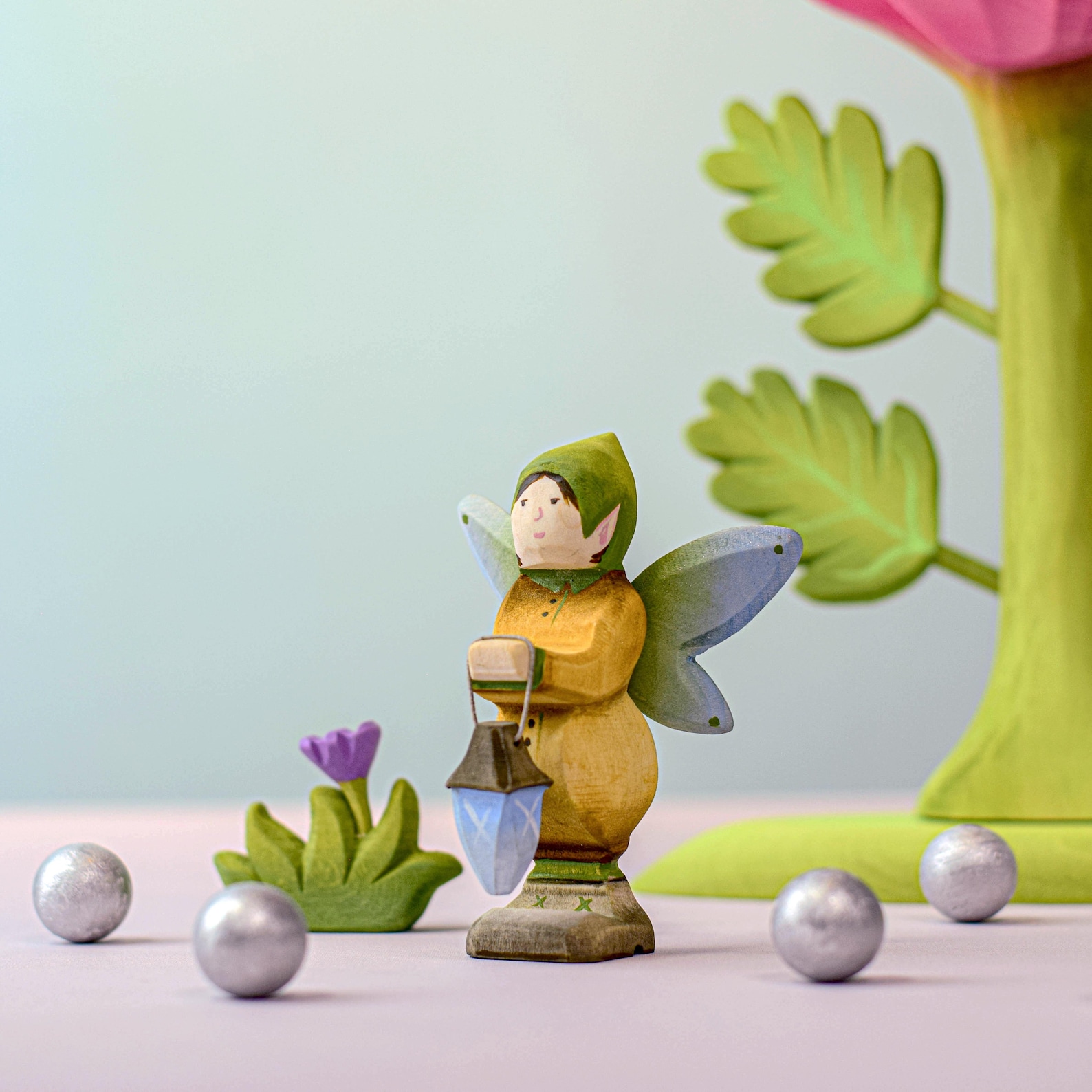Winged Elf Figurine | Magic Wooden Toy for Imaginative Play | Eco ...