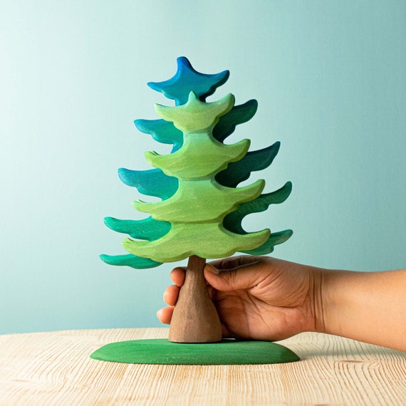Wooden Large Spruce I Waldorf Tree Toy I Wooden Fir Tree - Etsy