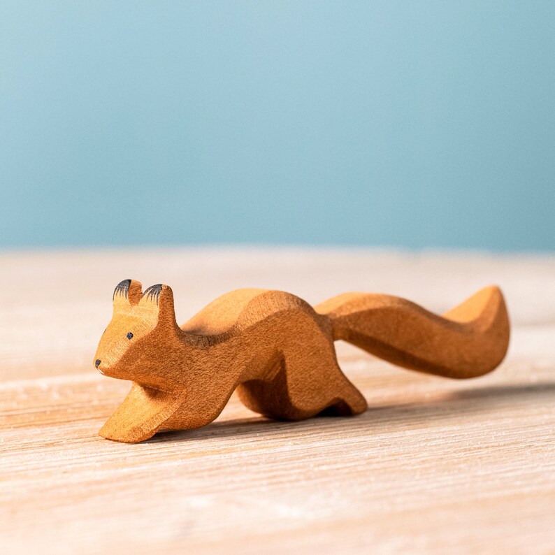 Wooden Figure Animal squirrel Waldorf Wooden - Etsy