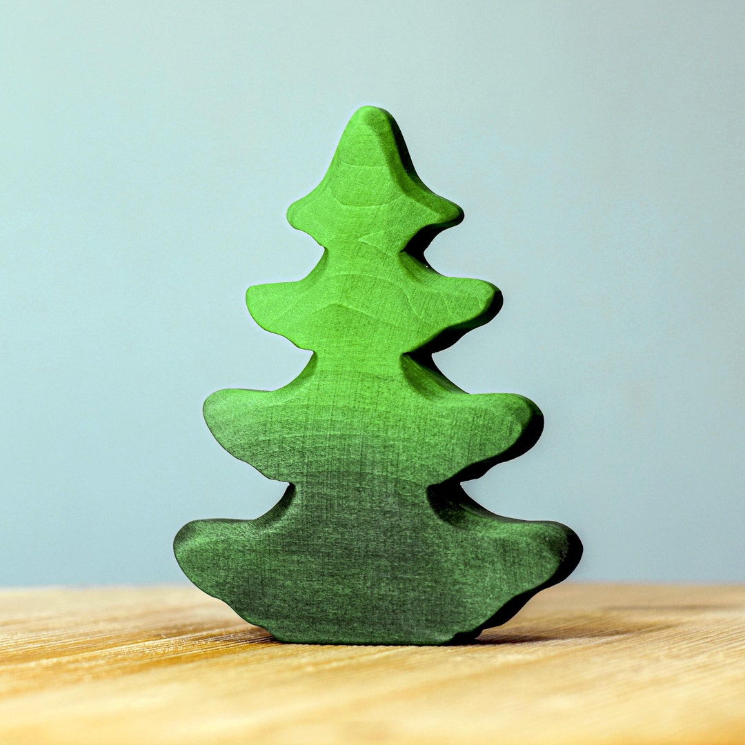 Natural Wooden Fir Tree | Montessori-compatible Handmade Toys | Waldorf ...