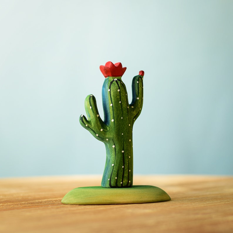 Handcrafted Wooden Cacti Toy Set | Montessori & Waldorf Inspired ...
