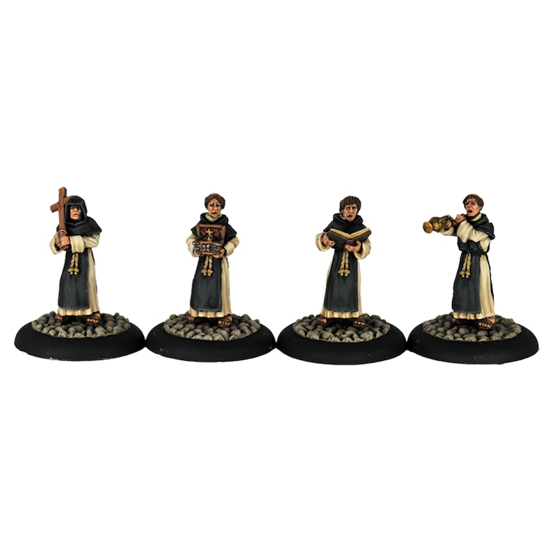 The Monks - 28mm Metal Miniature - for Dungeon and Dragons - Frostgrave ...