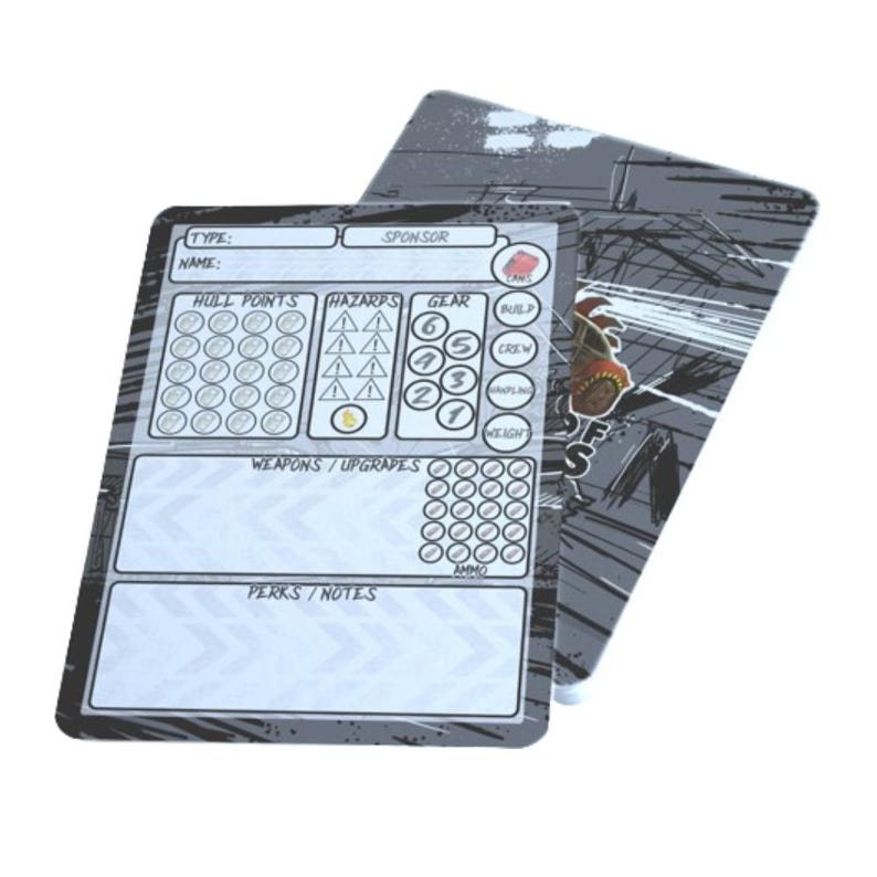 Gaslands Dry Erase Stat Cards (10 Pack) - Etsy