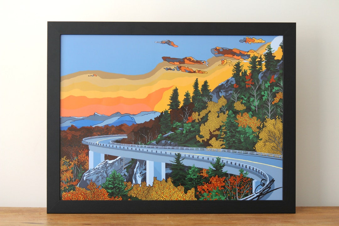 Autumn Blue Ridge Parkway Art Print | Wall Art | Cabin Decor ...