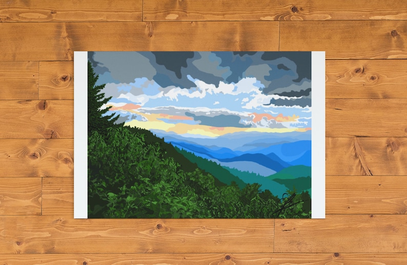 Blue Ridge Mountains Art Print | Blue Ridge Parkway | Nature ...