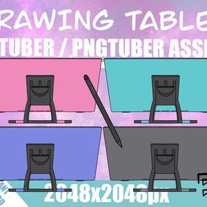 Vtuber Asset, Drawing Tablet, Vtuber Drawing Tablet, Pngtuber Asset ...