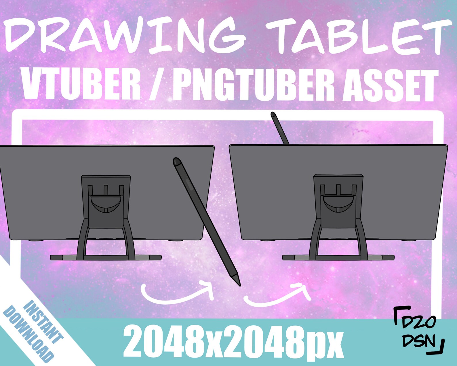 Vtuber Asset, Drawing Tablet, Vtuber Drawing Tablet, Pngtuber Asset ...