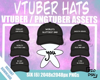 Vtuber Asset Accessory, Hats for Vtubers, Pngtuber Asset Accessory ...