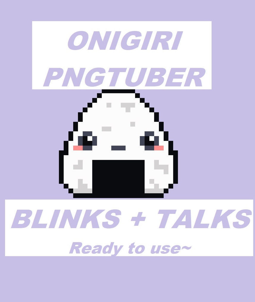 PNGtuber model ONIGIRI SUSHI veadotube Kawaii Reactive image, Twitch ...