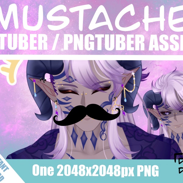 Vtuber Mustache Asset - Etsy