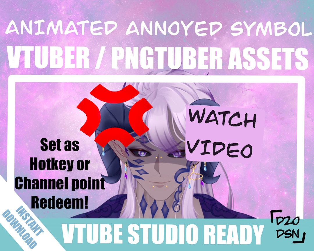 Vtuber Asset Animated Model Asset, for 2D Vtuber on Vtube Studio ...