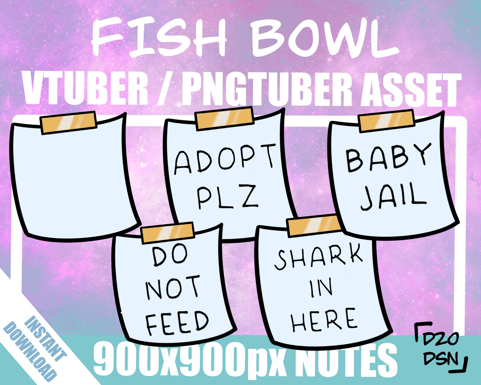 Vtuber / Pngtuber FISH BOWL | Funny Stream Overlay/assets | Veadotube ...