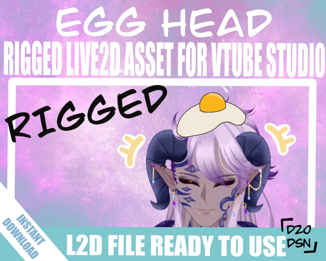 Vtuber Asset Rigged Model Asset, for 2D Vtuber on Vtube Studio, Accessory Assets for Vtuber ...