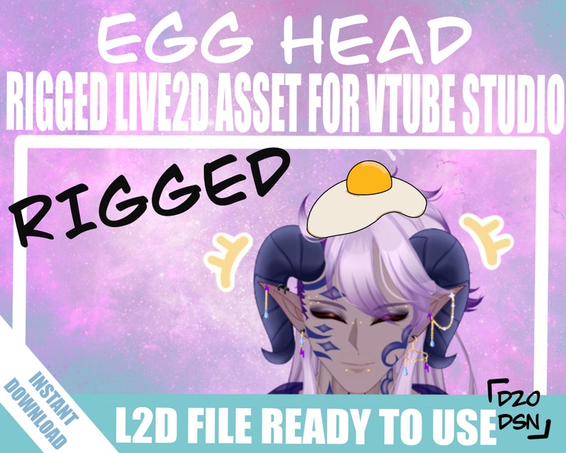 Vtuber Asset Rigged Model Asset, for 2D Vtuber on Vtube Studio ...