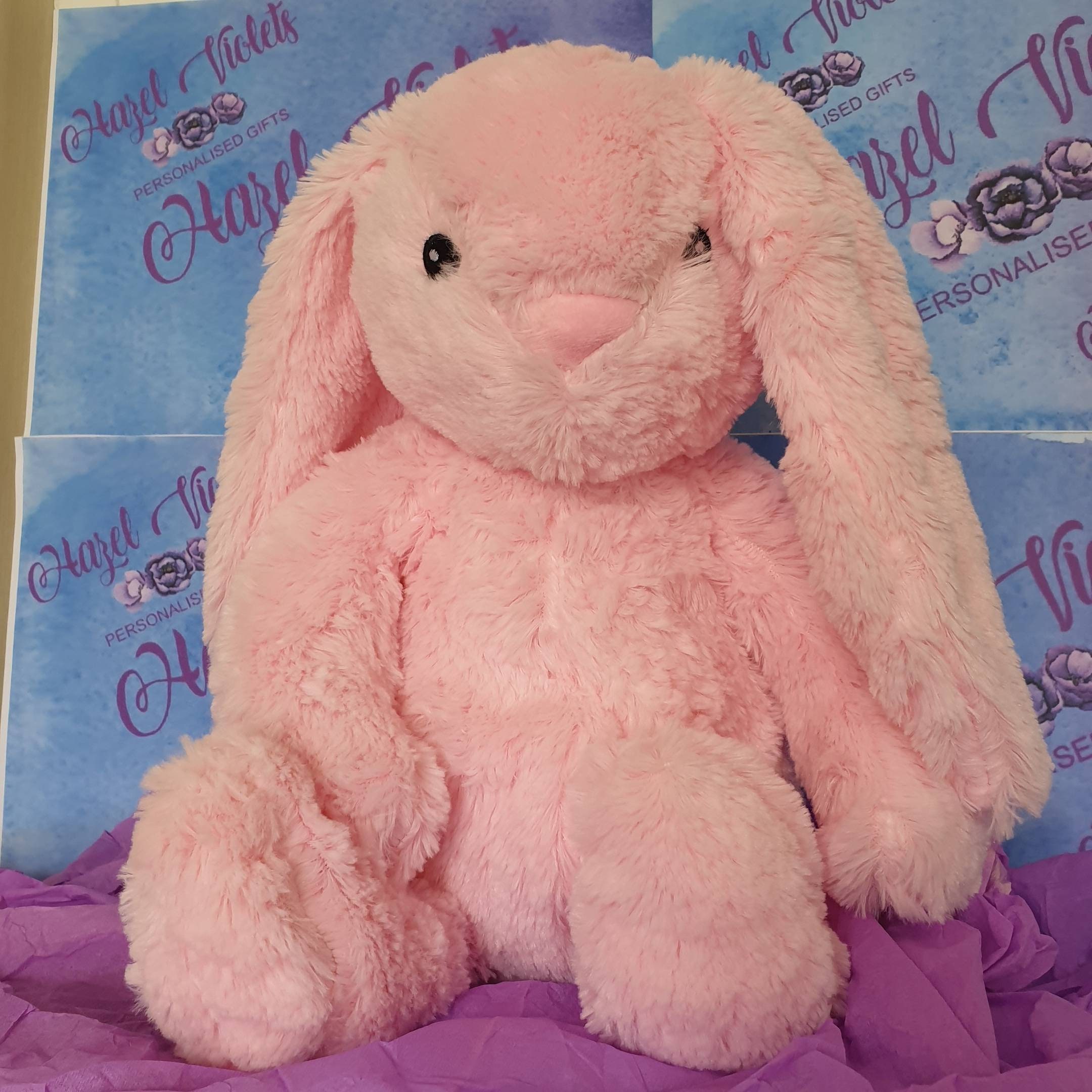Personalised 35cm pink bunny rabbit Easter bunny gift | Etsy