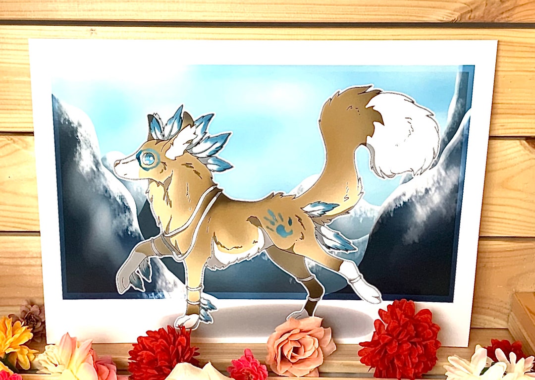 Fox A4 Poster Cute Fox Indian Fox Poster for Fox Fans Fox Gift Fox Art ...