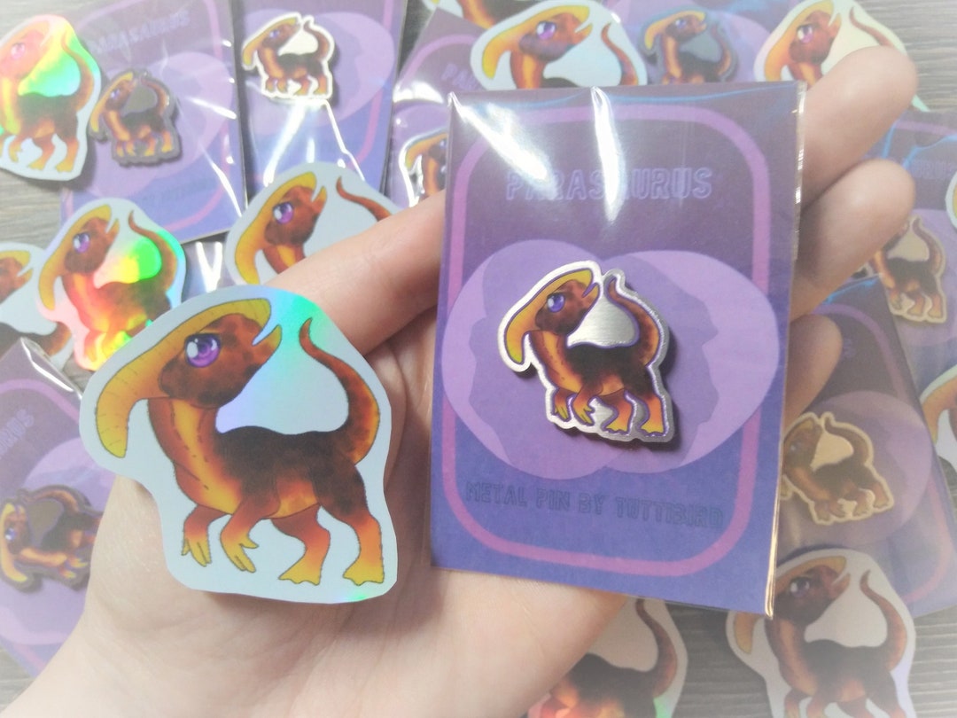 Cute Parasaur Dinosaur Pin - Etsy