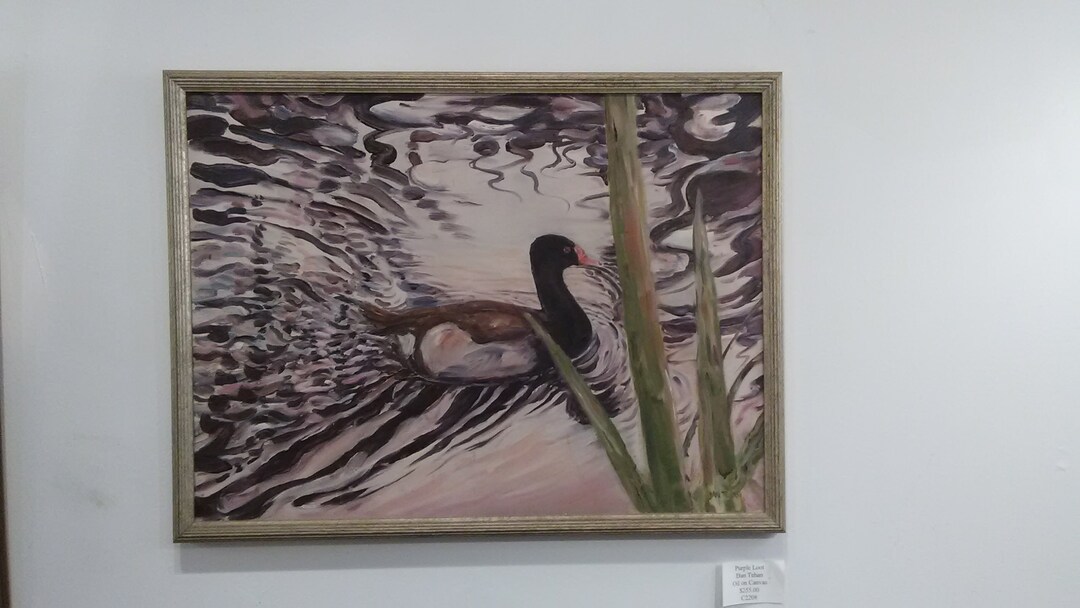 Purple Coot Original Oil Painting 18x24 - Etsy