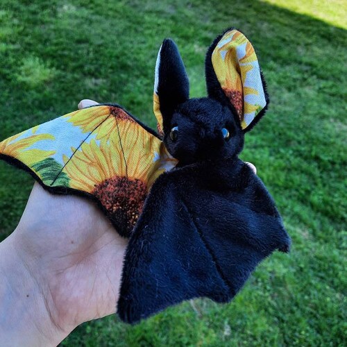 Sunflower Bat Plushie Bat Plushies Sunflower Made to | Etsy