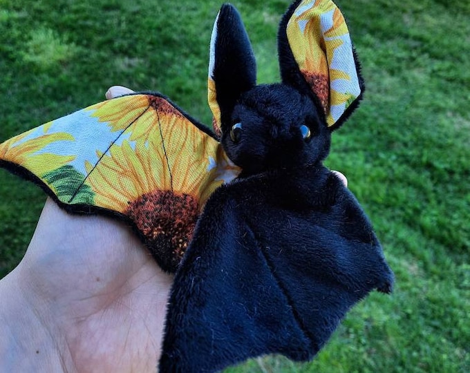 Sunflower Bat Plushie - Bat Plushies - Sunflower - Made to Order ...