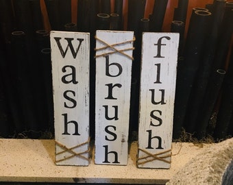 Farmhouse bathroom decor | Etsy