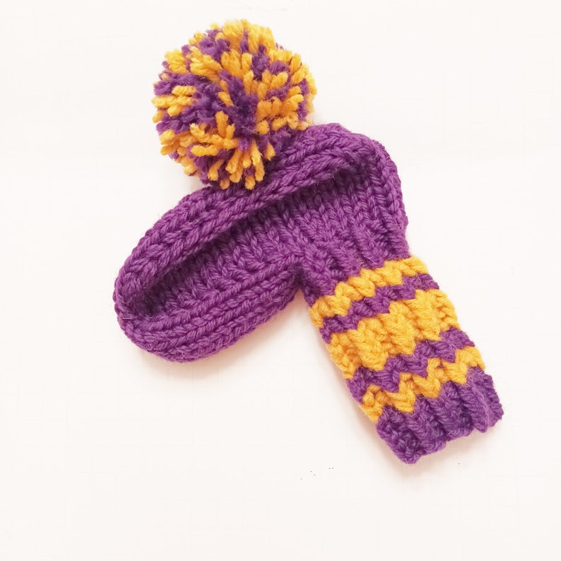 Custom Hand-knit Wool Golf Putter Cover, Striped Blade Mallet Utility ...