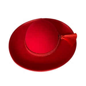 RED Wool Felt Saturno or Cappello Romano - Etsy