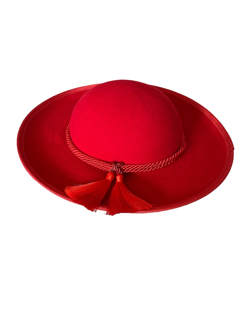 RED Wool Felt Saturno or Cappello Romano - Etsy