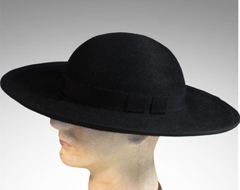 BLACK Straw Capello Romano / Saturno - Etsy