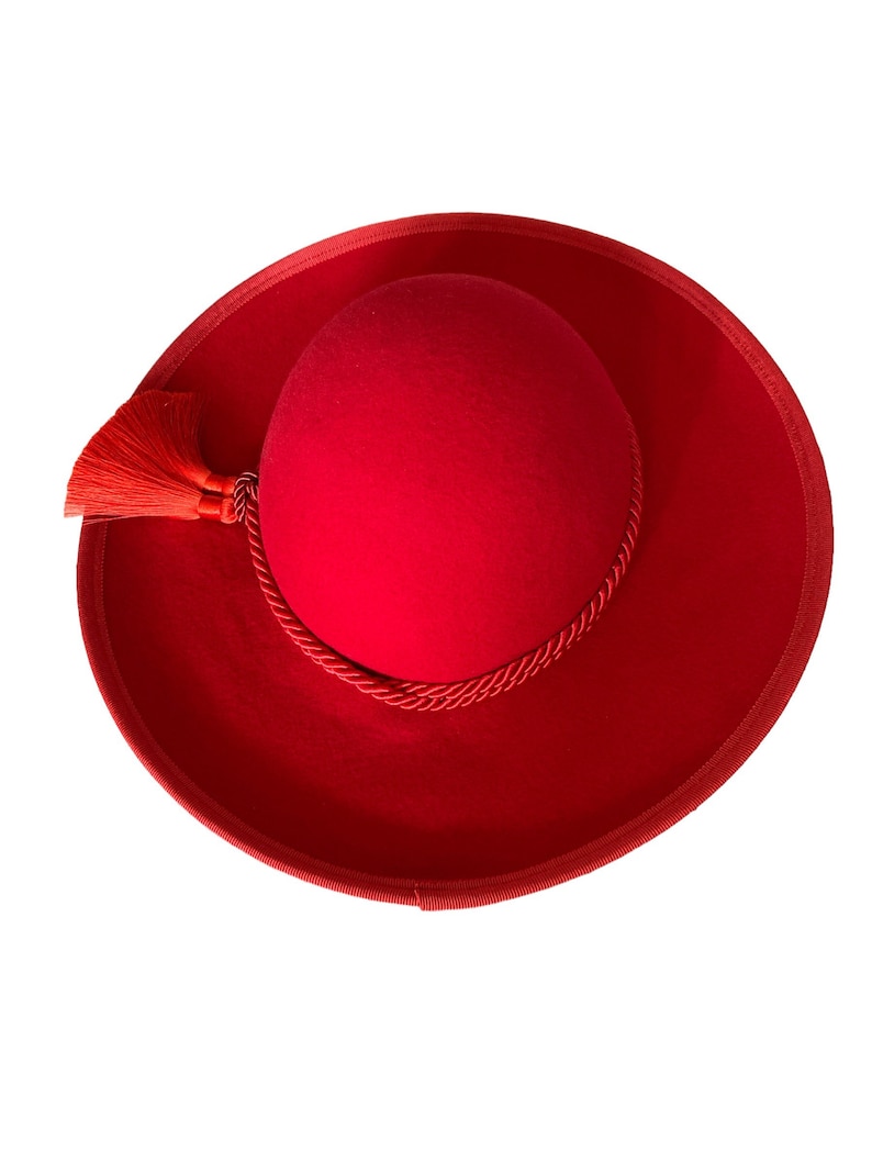 RED Wool Felt Saturno or Cappello Romano - Etsy