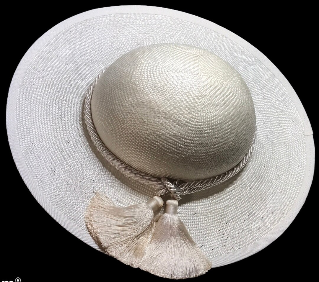 IVORY Straw Capello Romano / Saturno - Etsy