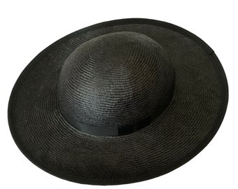 BLACK Wool Felt Saturno or Cappello Romano - Etsy