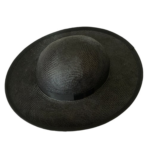 BLACK Wool Felt Saturno or Cappello Romano - Etsy