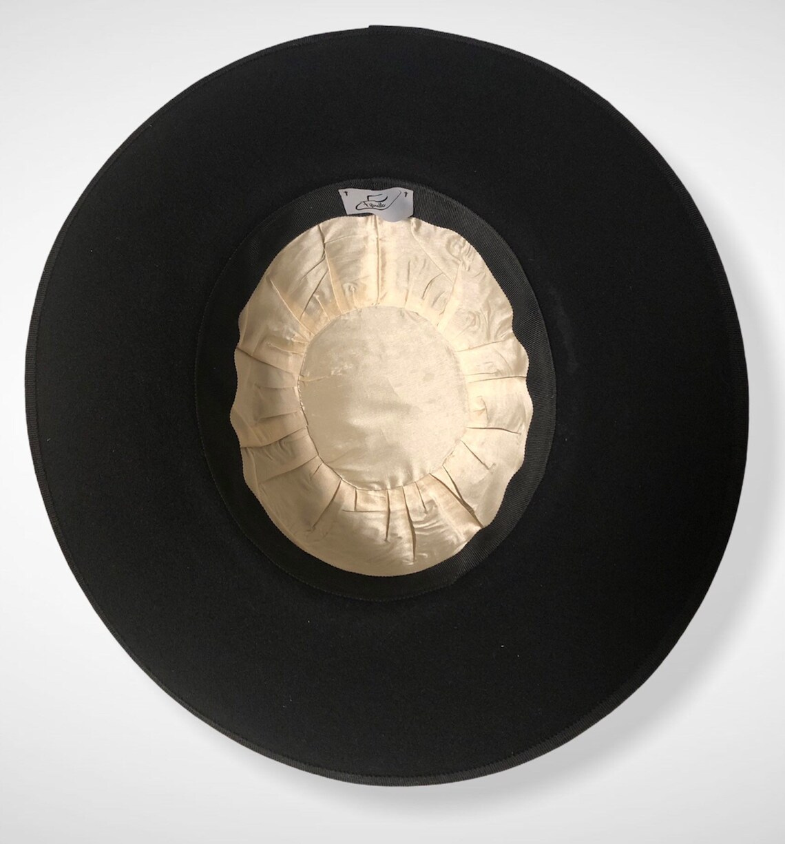 BLACK Wool Felt Saturno or Cappello Romano - Etsy