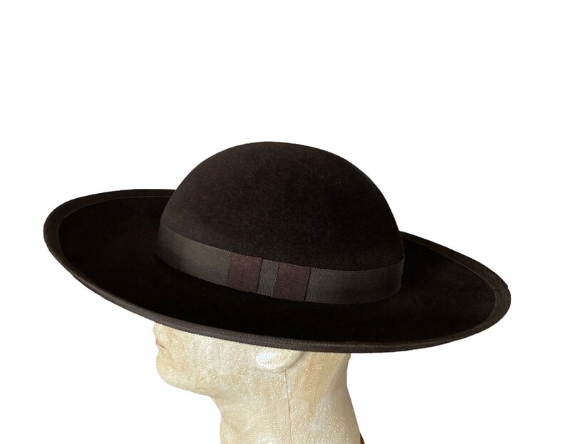 BROWN Rabbit Felt Capello Romano / Saturno - Etsy