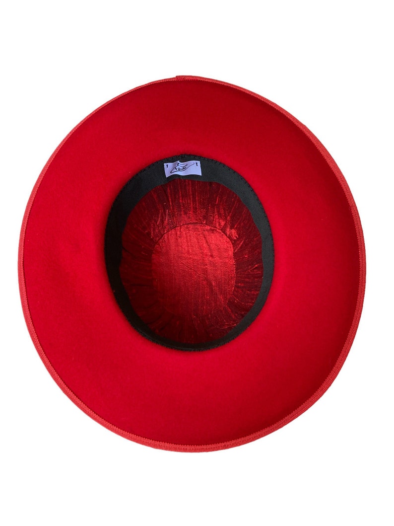 RED Wool Felt Saturno or Cappello Romano - Etsy