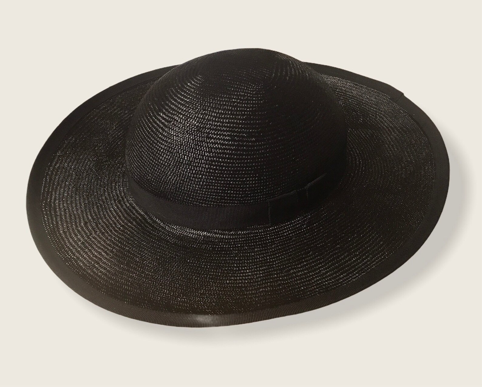 BLACK Straw Capello Romano / Saturno - Etsy