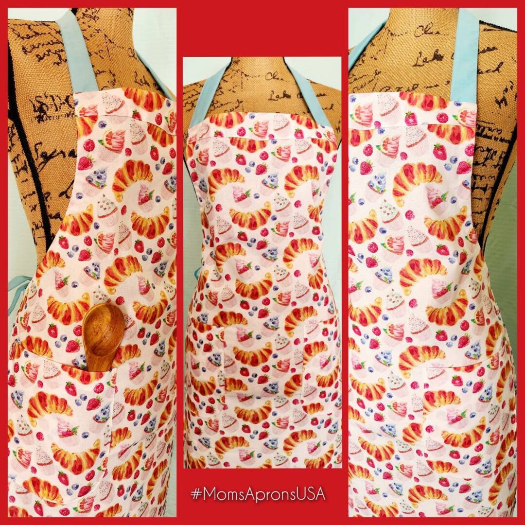 Delicious Sweet Bread Pan Dulce Apron With Pockets Gift Host Crafts ...