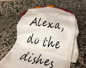 Alexa Cook Dinner Amazon Alexa Kitchen Tea Towel - Etsy