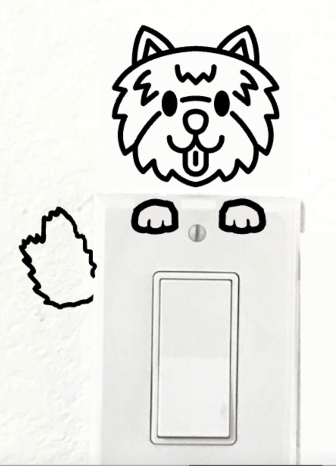 Dog Light Switch / Electrical Outlet Decal Decoration - Etsy